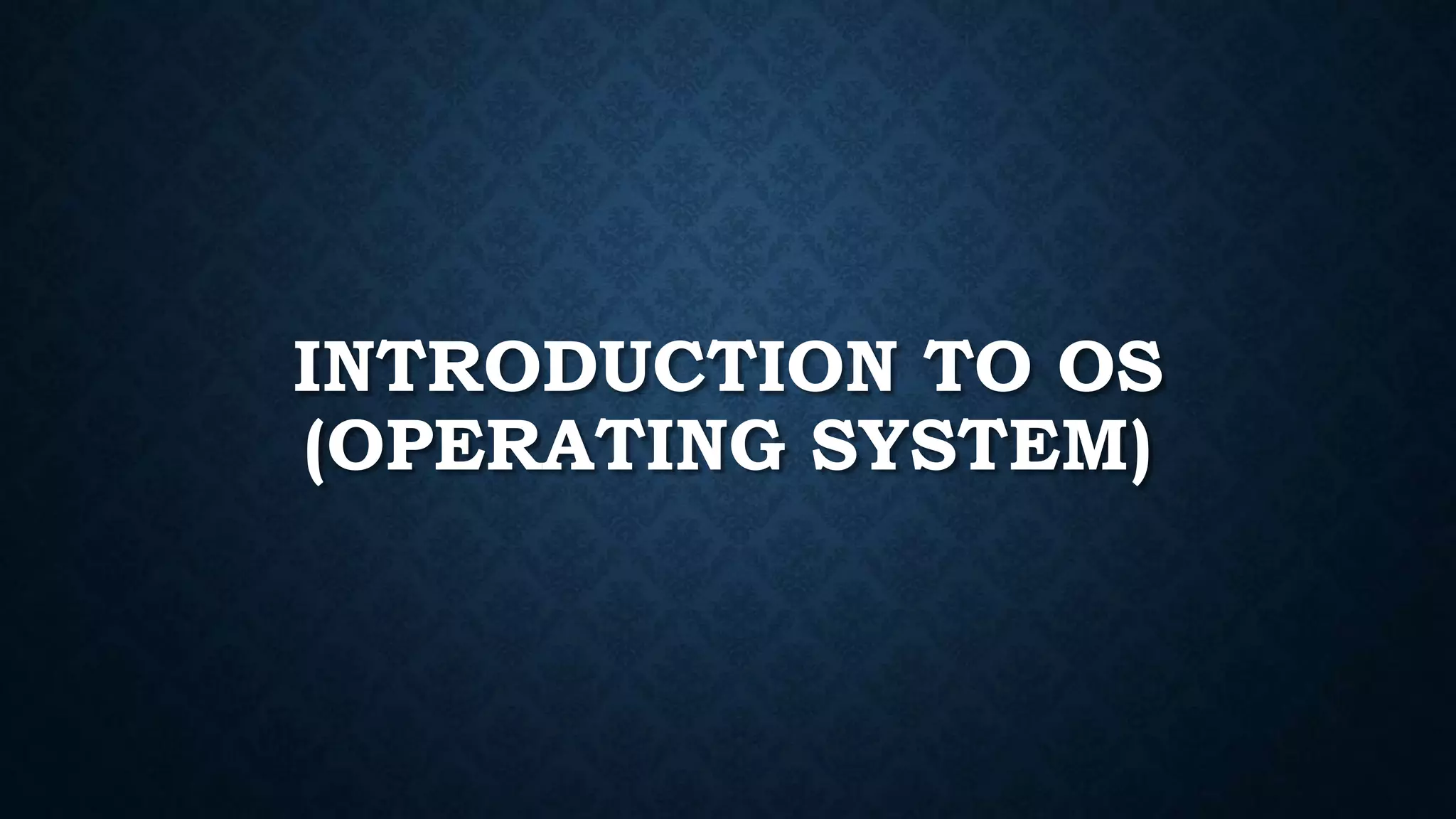 Introduction to Operating system CBSE | PPTX
