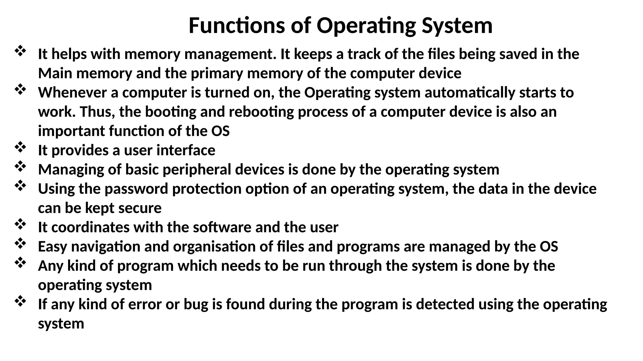 Introduction To Os Types Of Operating Systems Ppt 