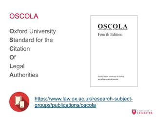 Introduction to OSCOLA referencing 2016 | PPTX