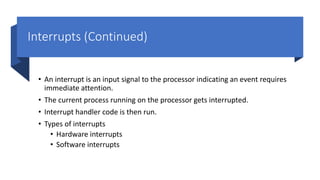 Introduction to operating system, system calls and interrupts | PPTX ...