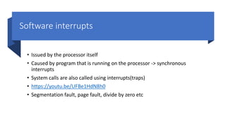 Introduction to operating system, system calls and interrupts | PPTX ...