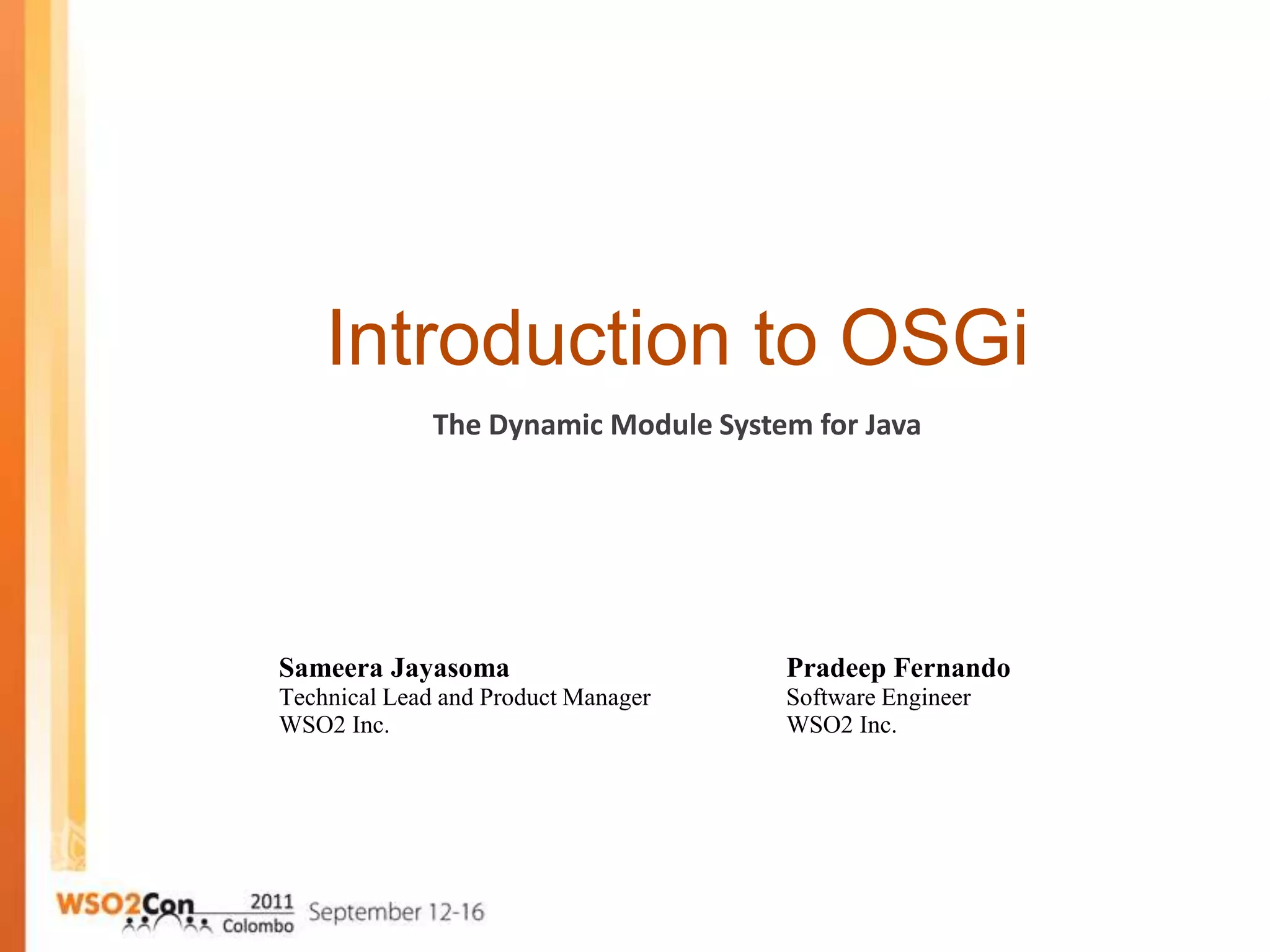 Introduction to OSGi | PPT