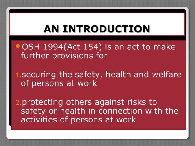 intro to OSHA | PPT