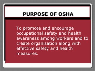Introduction to osha | PPT