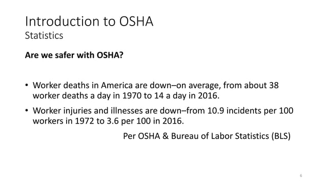 Introduction to OSHA.pptx | Lung and Respiratory Health | Diseases and Conditions
