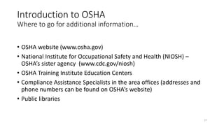 Introduction to OSHA regulations and standards.pptx