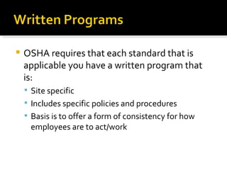 Introduction to osha mac safety | PPT
