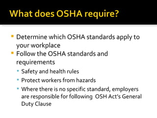 Introduction To Osha Mac Safety | PPT