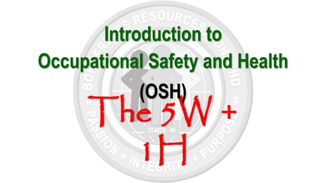 Introduction to OSH - Trailer | PPT