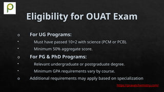 Introduction to OUAT Exam at pravat chemistry | PPSX