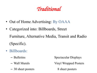 Introduction to out of-home Advertising media | PPTX