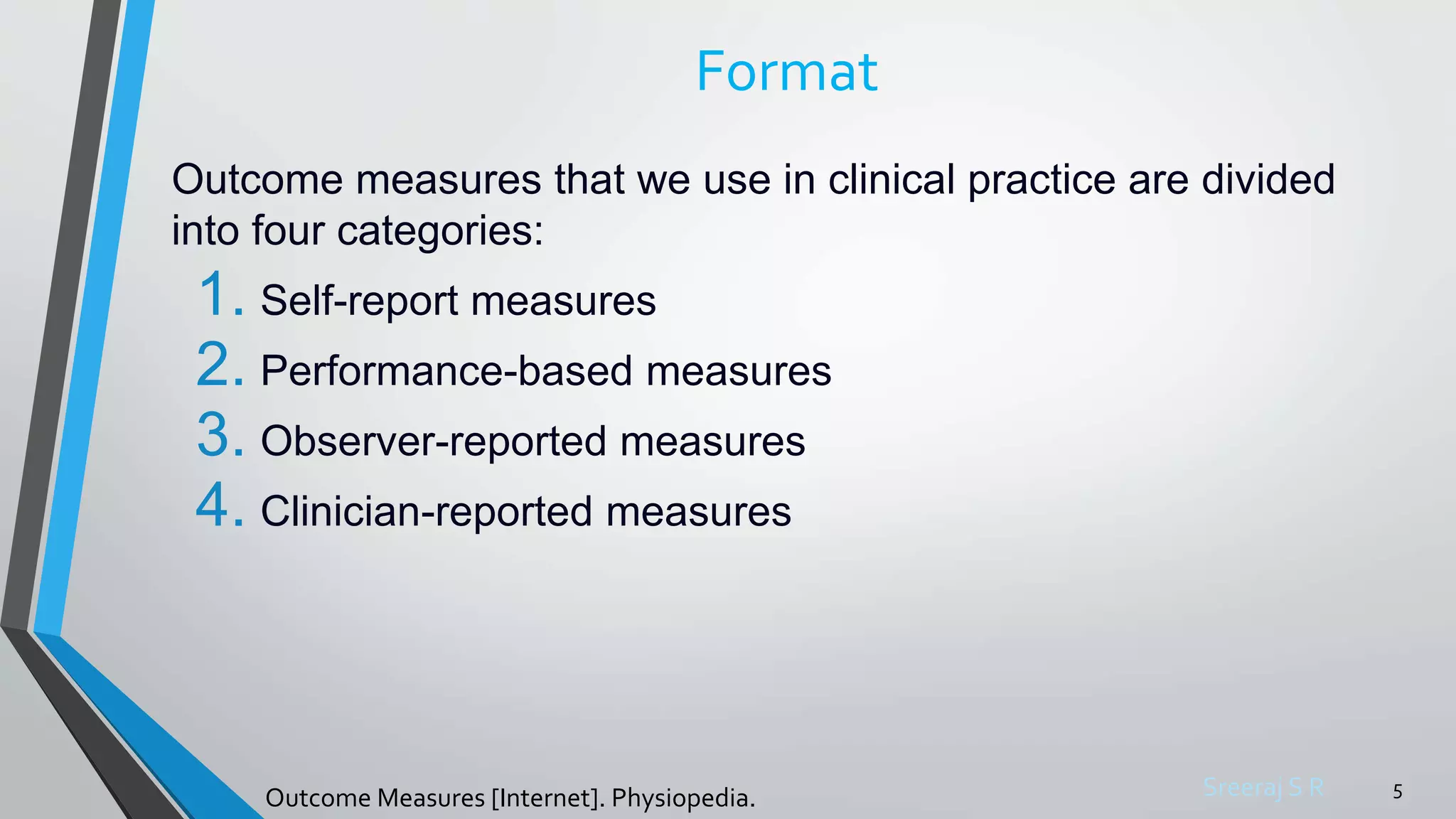 Introduction to outcome measures | PPTX