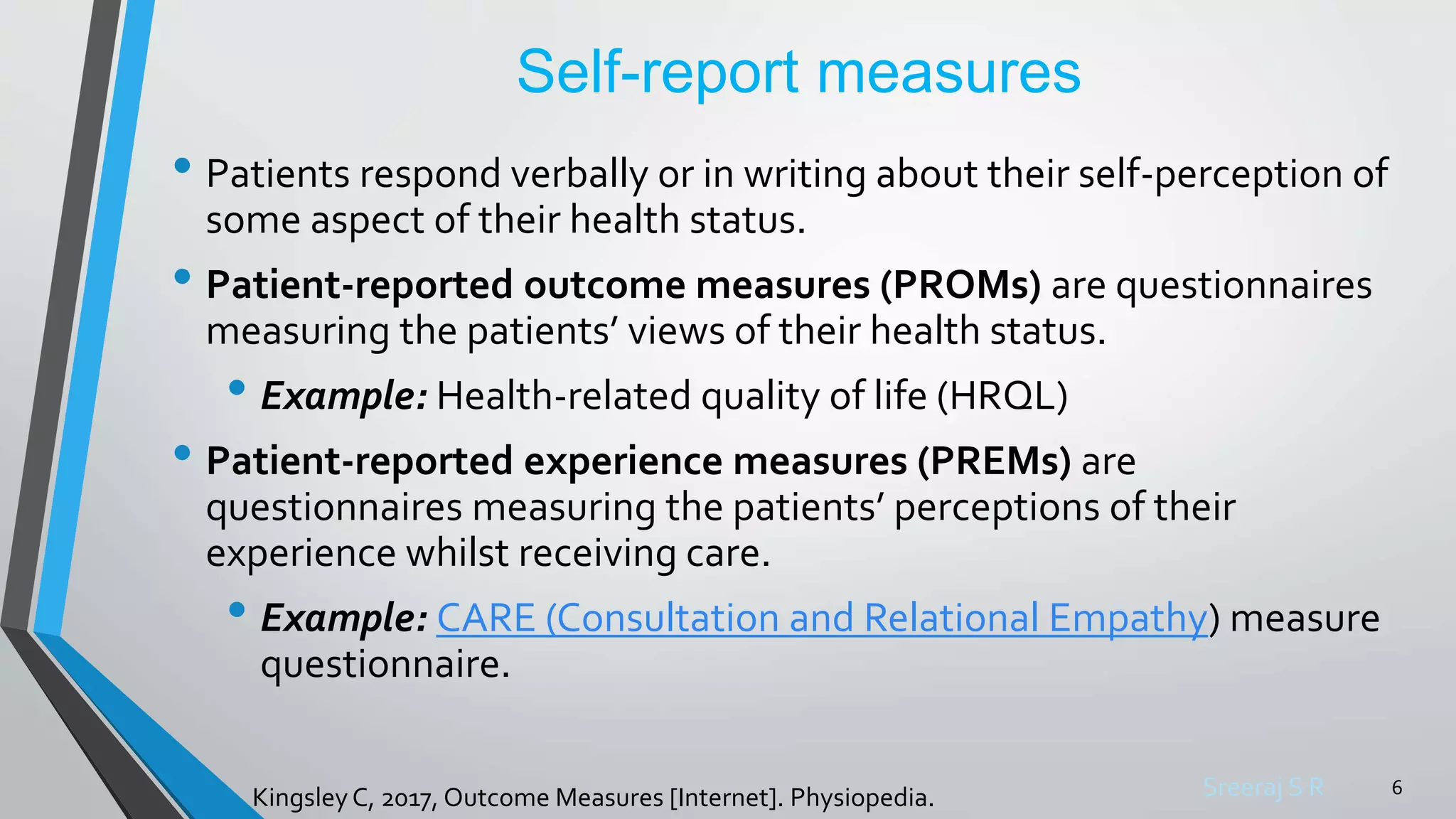 Introduction to outcome measures | PPTX