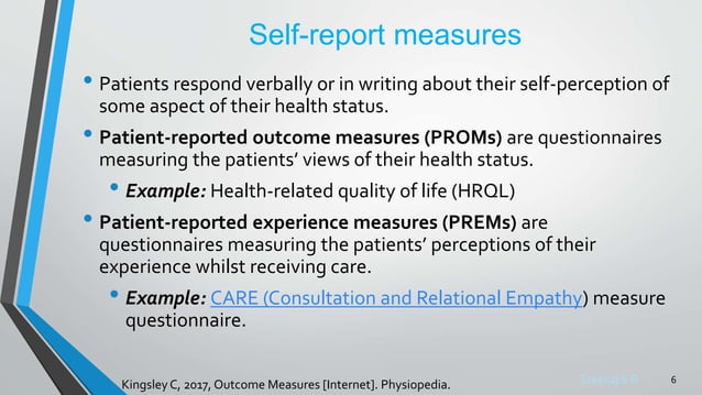 Introduction to outcome measures | PPTX