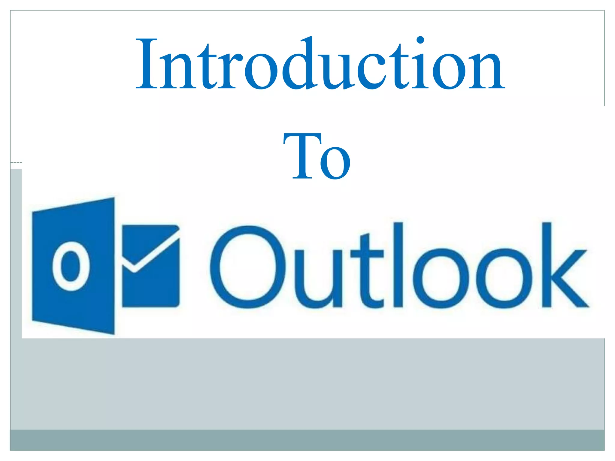 Introduction to Microsoft Outlook | PDF