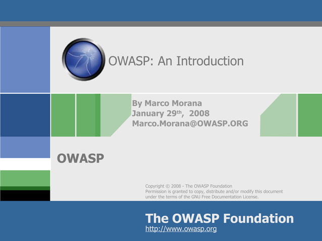 Introduction To OWASP | PPT