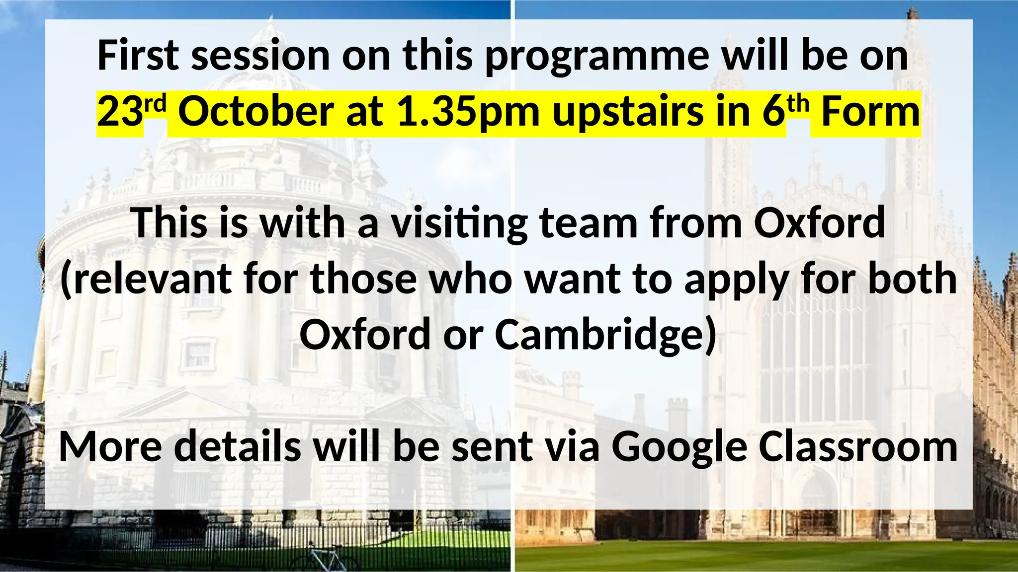 Introduction to Oxbridge powerpoint for 6th form | PPTX