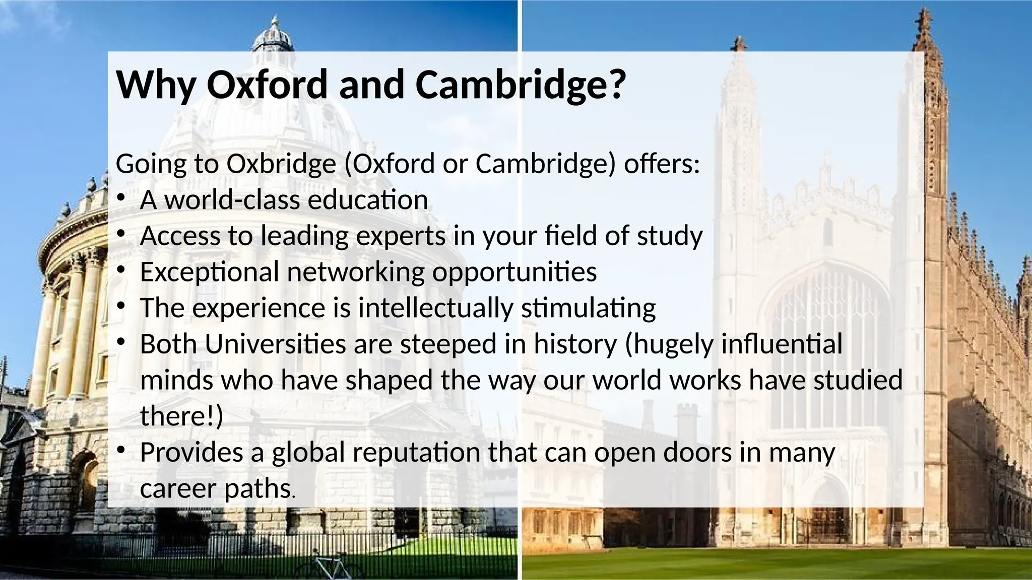 Introduction to Oxbridge powerpoint for 6th form | PPTX