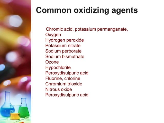 Introduction to oxidizing agents | PPTX | Chemistry | Science
