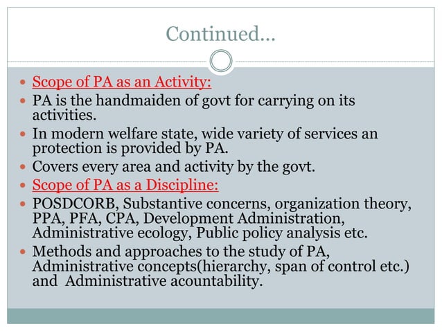 Introduction to Public Administration | PPTX | Business Administration ...