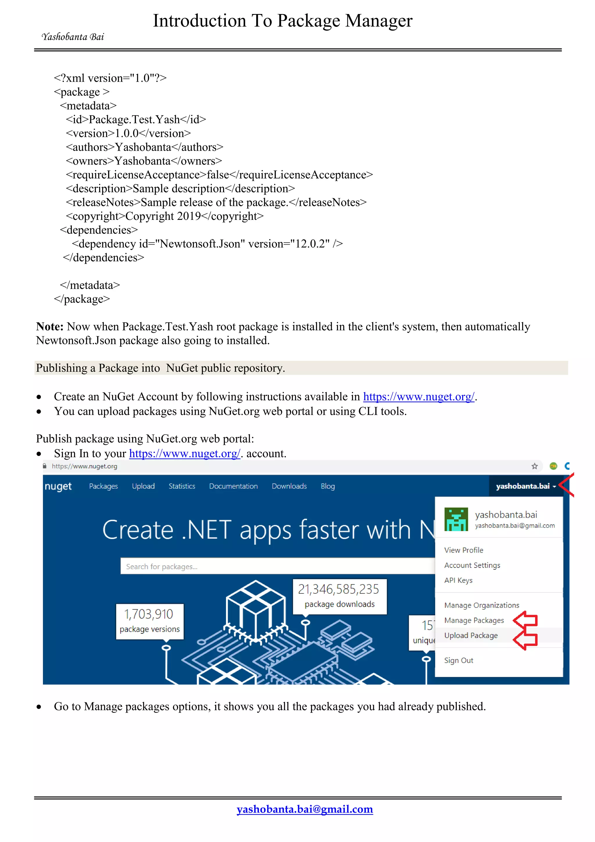 Introduction to package manager | PDF
