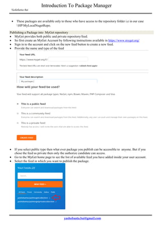 Introduction to package manager | PDF