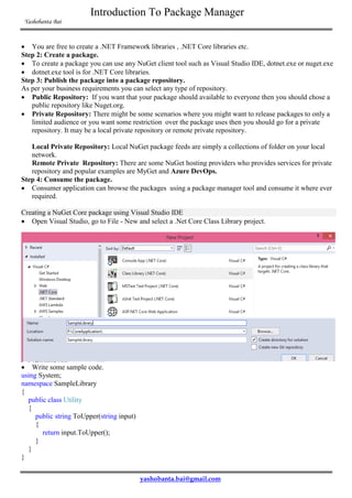 Introduction to package manager | PDF