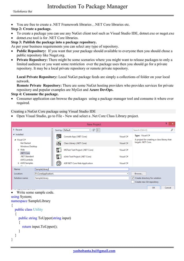 Introduction to package manager | PDF
