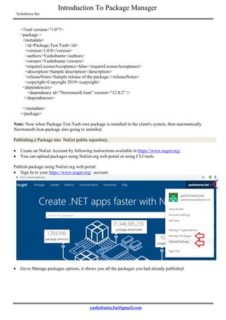Introduction to package manager | PDF