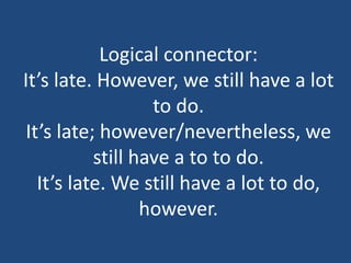 Introduction to pages 348 354 (logical connectors) | PPTX