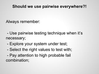 Introduction to pairwise testing | PDF