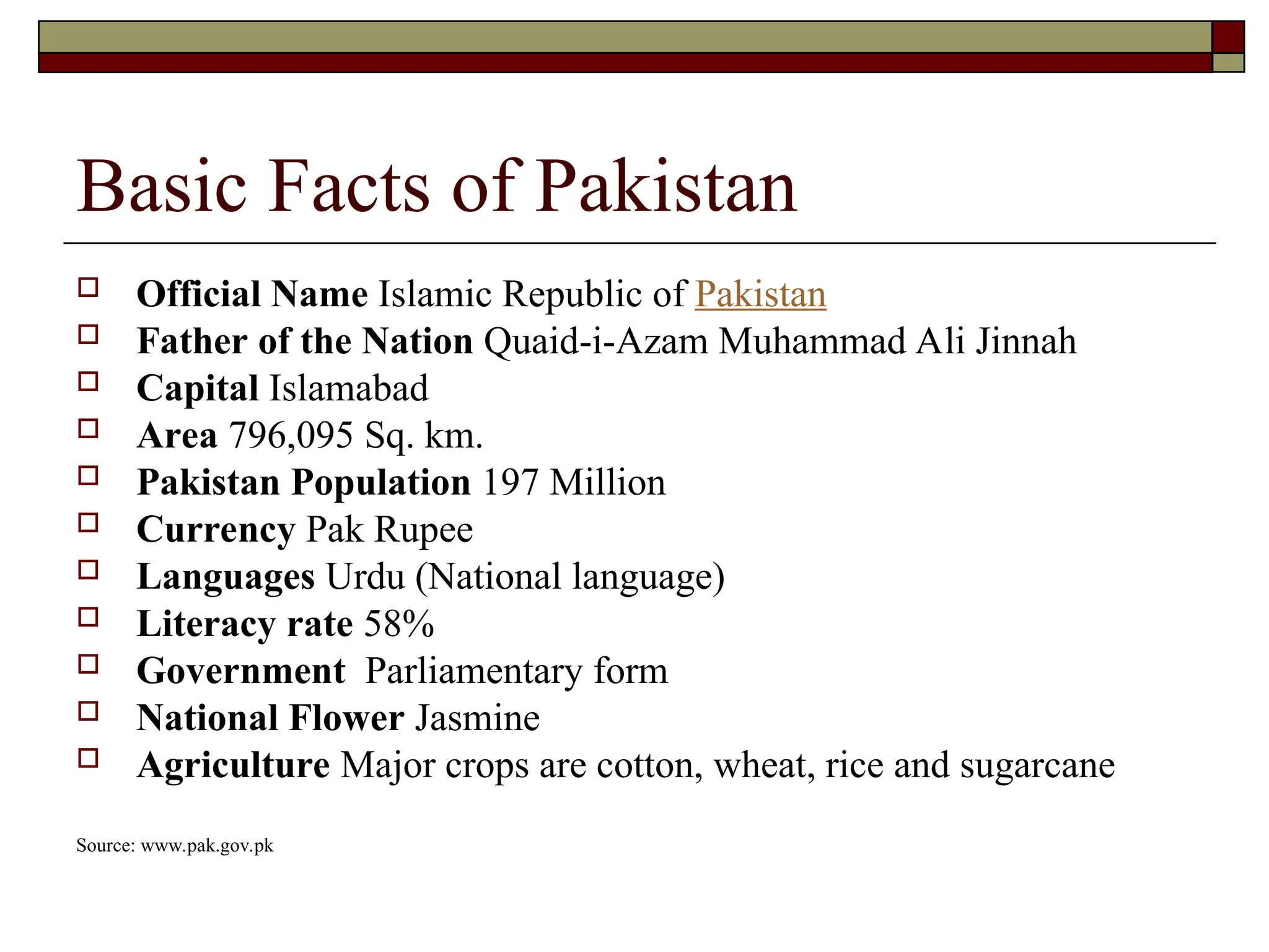 Introduction to Pakistan Information.ppt