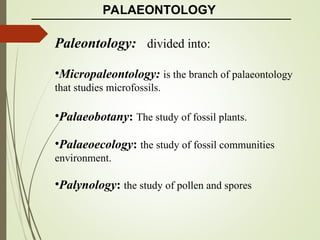 Introduction To Paleontology for MSc and BS Students | PPT