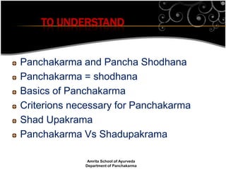 Introduction to panchakarma | PPTX