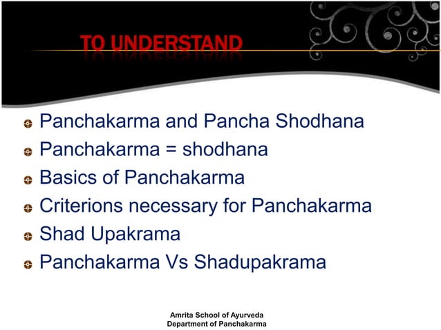 Introduction to panchakarma | PPTX | Hinduism | Religion & Spirituality