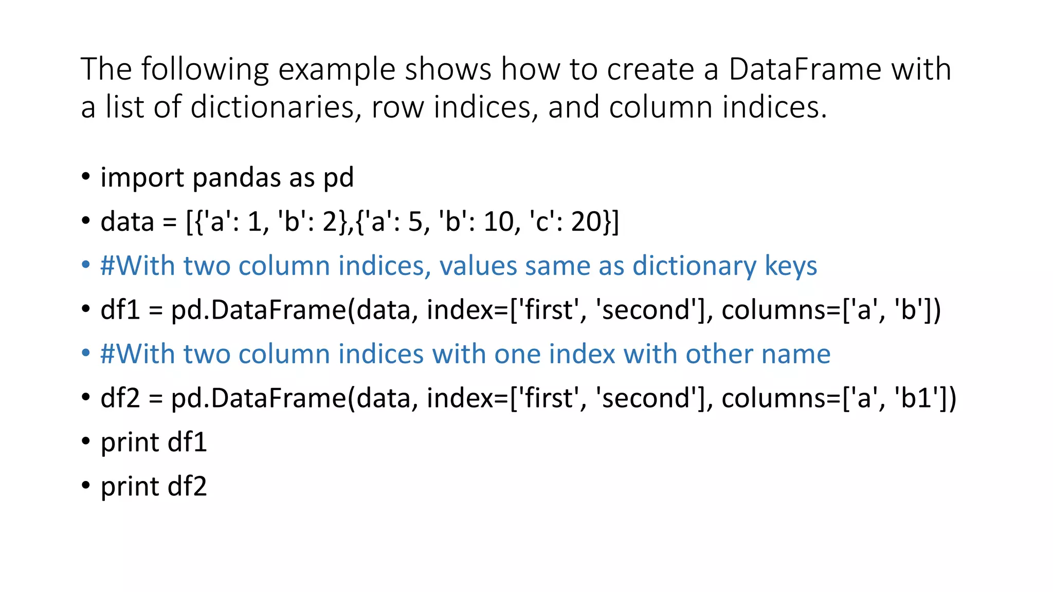Introduction To Pandas Pptx Programming Languages Computing