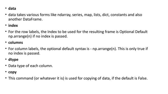 Introduction To Pandas Pptx Programming Languages Computing