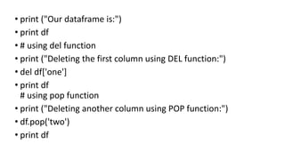 Introduction to pandas | PPTX