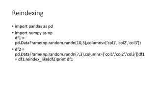 Introduction to pandas | PPTX