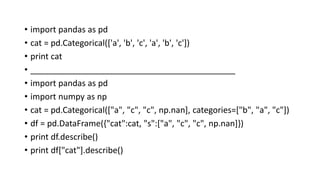 Introduction to pandas | PPTX | Programming Languages | Computing