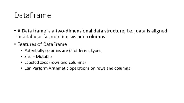 Introduction To Pandas Pptx Programming Languages Computing 9926