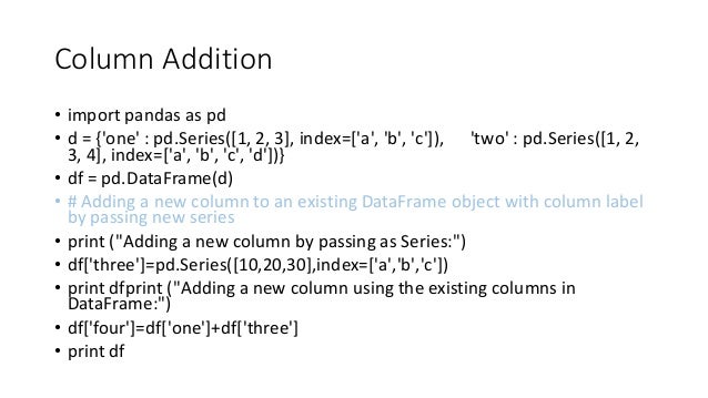 Introduction to pandas