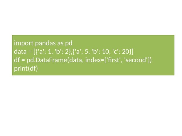 Introduction To Pandas:Basics with syntax and examples.pptx
