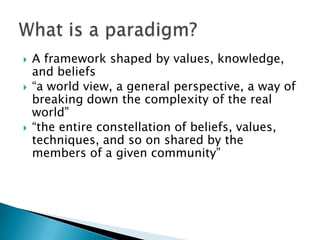 Introduction to paradigms | PPT