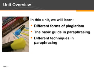 Introduction to Paraphrasing | PPT