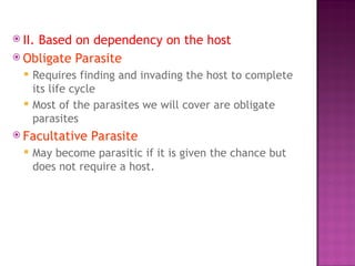 Introduction to Parasitology.PPT based on microbiology panickers | PPT