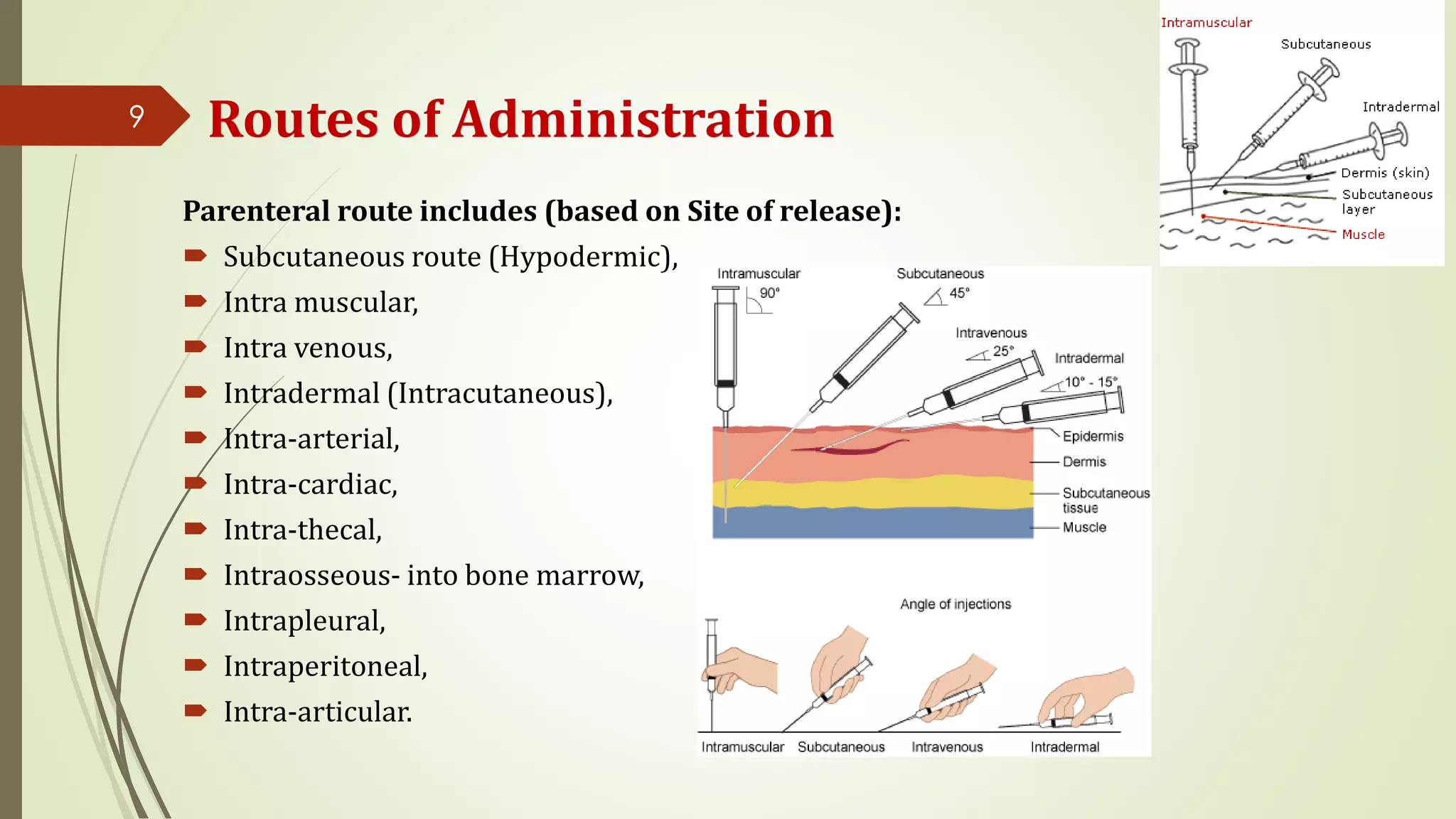 Introduction to parenteral products and routes of administration | PDF