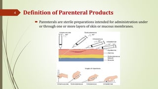 Introduction to parenteral products and routes of administration | PDF