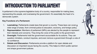 Introduction to Parliament.. Grade 8 and Above | PDF