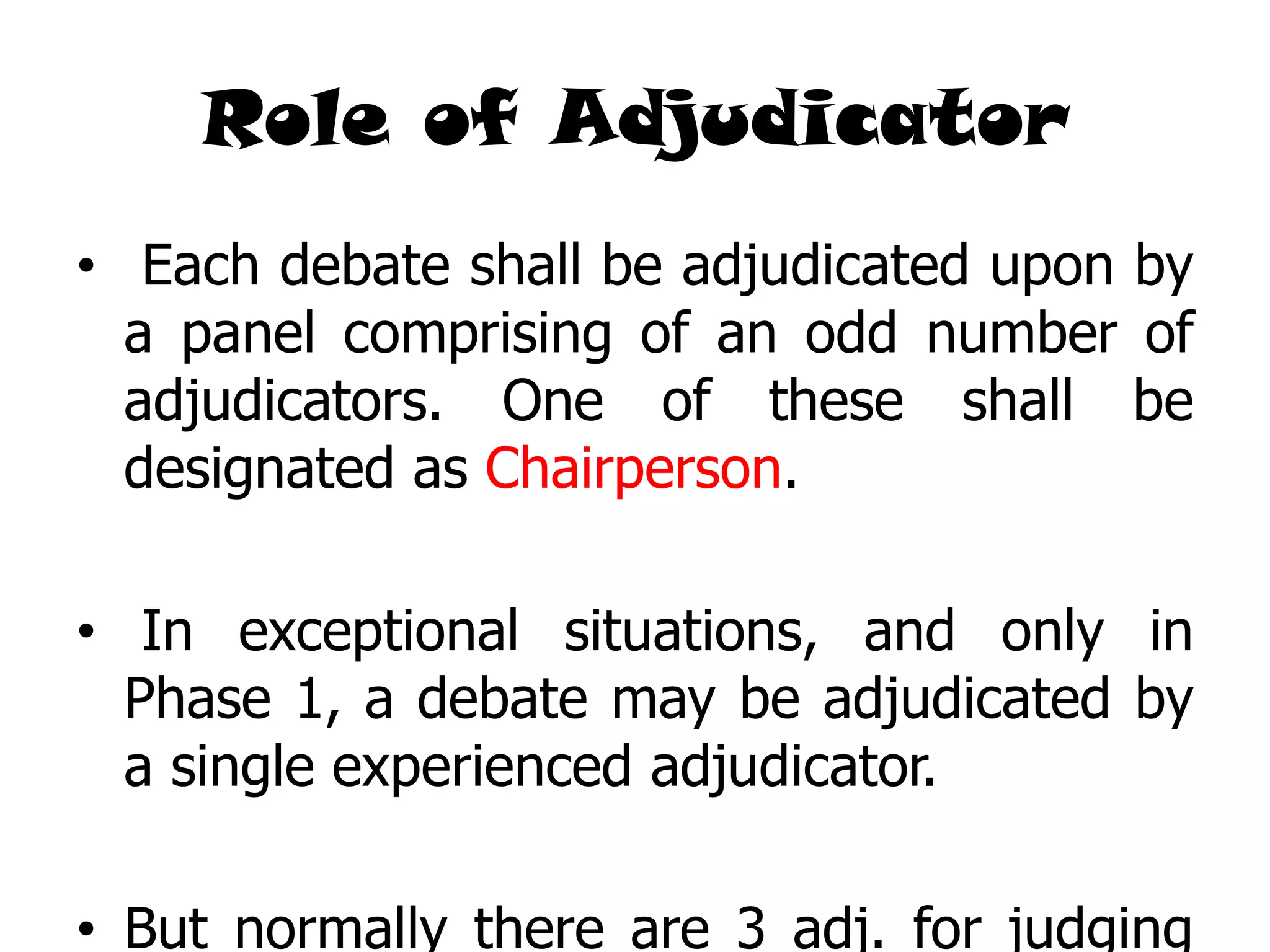 Introduction to parliamentary debate | PPTX